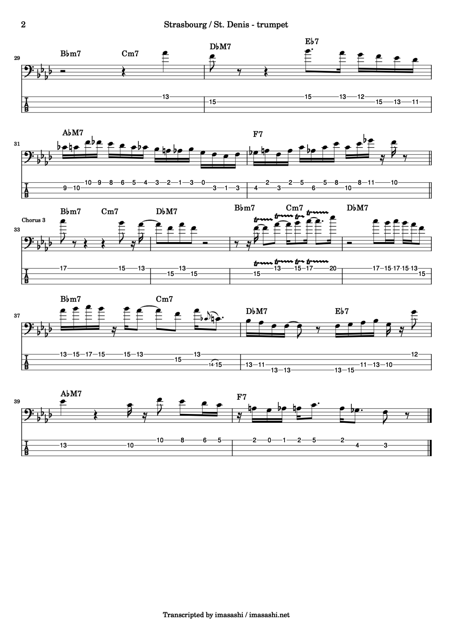 Strasbourg St. Denis のRoy Hargroveソロをベースで弾こう [TAB譜あり] | imasashi.net